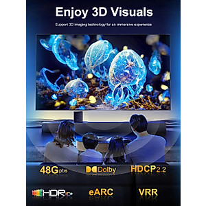 SOEYBAE 8K Fiber Optic HDMI Cable 100ft/30m, HDMI Cable 2.1 Support 8K@60Hz, 4K@120Hz, 48Gbps, eARC, HDCP2.2,PS5