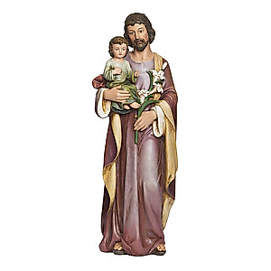 Joseph's Studio by Roman - St. Joseph and Child Jesus Figure, Renaissance Collection, 25" H, Resin and Stone, Religious Gift, Decoration, Collection, Durable, Long Lasting