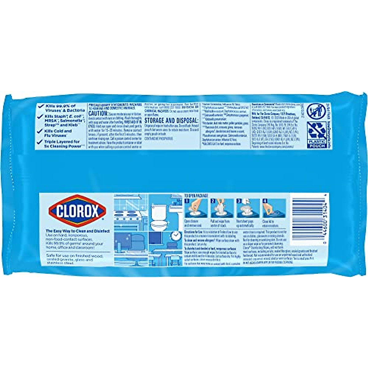 Clorox Disinfecting Wipes, Bleach Free Cleaning Wipes, 75 Wipes, Pack of 3, Fresh Scent (Package May Vary)