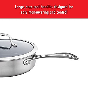 ZWILLING Spirit 3-ply 10-pc Stainless Steel Ceramic Nonstick Pots and Pans Set, Dutch Oven, Fry Pan