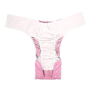 Washable Reusable Adult Diapers, Adult Enuresis Diapers Dual Opening Incontinence Care Pocket, Home Adjustable and Waterproof Bath Diapers(#3)