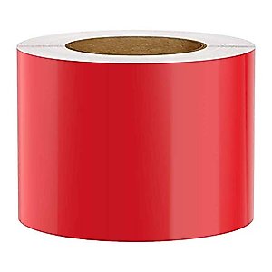 Premium Vinyl Label Tape for DuraLabel 9000 / Kodiak, LabelTac 9, VnM 8, SafetyPro 9G and Viscom ProMax 9, Red, 4" x 150'
