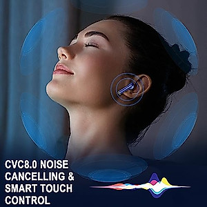 Wireless Earbuds, Bluetooth 5.3 Ear Buds LED Power Display Headphones Bass Stereo, Bluetooth Earbuds in-Ear Noise Cancelling Mic, 40H Playback Mini Case IP7 Waterproof Sports Earphones for Android iOS