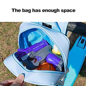 balsang Scooter Bag for Kids Kick Scooter, Kids Bicycle, Visible Front Material, Good Design, Easy to Install on The Handle (Blue)