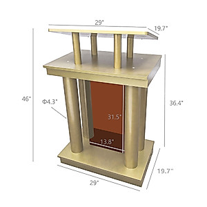 FixtureDisplays® Deluxe Podium Floor Standing Lectern Church Pulpit w/Elevated Reading Surface 14315-CLASSIC