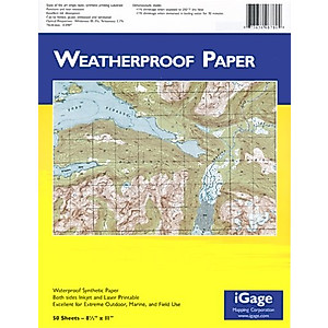 iGage Weatherproof Paper 8.5"x11" - 50 Sheets
