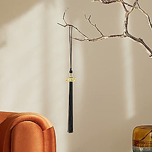 2PCS 2023 Graduation Tassels 2023 Classic Graduation Tassel with 2023 Year Charm Graduation Tassel Charms for Graduation Cap, Graduation 2023 Tassel Charm for Graduation Party Ceremonies Gift(Black)