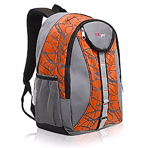 MGgear 18-inch School Backpack, Heavy Duty Multipurpose Backpack, Travel Carryon, Orange