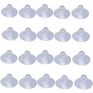 TANGMENGXI 20PCS 18mm/0.7" Furniture Desk Glass Transparent Anti-Collision Suction Cups Sucker Hanger Pads for Glass Plastic Without Hooks