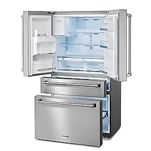 Thor Kitchen 36 Inch Professional French Door Refrigerator with Ice and Water Dispenser - TRF3601FD