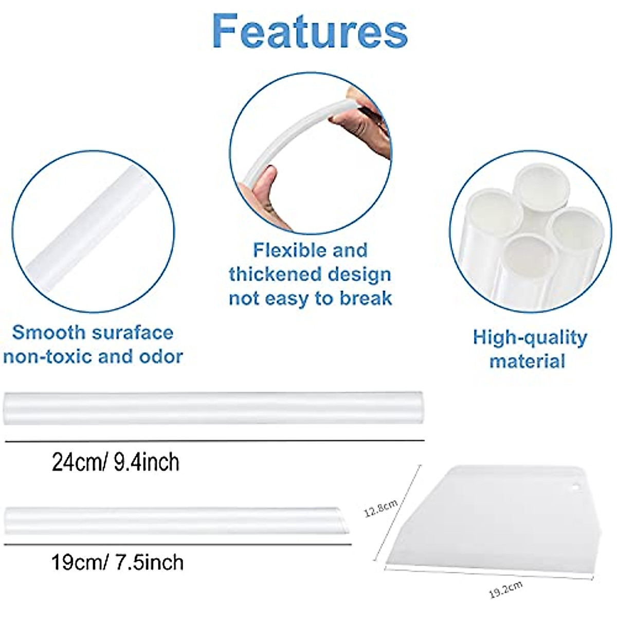QCYOHO 41Pcs Plastic Cake Dowel Rods Set, 20 Pcs White Cake Support Rods, 5 Pcs Cake Separator Plates for 4, 6, 8, 10, 12 Inch Cakes, 15 Pcs Clear Cake Stacking Dowels for Tiered Cakes
