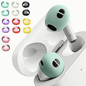 Loirtlluy [7 Pairs] 2023 Upgraded Airpods 3 Ear Tips Cover, 7 Colors Liquid Silicone Earbuds Covers [Fit in The Charging Case], Anti-Slip Protective Accessories Compatible with Airpods 3rd Generation