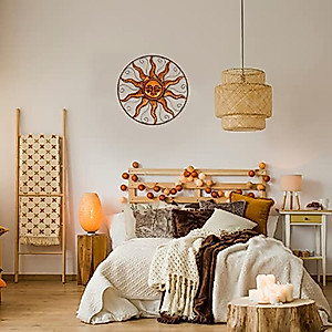 Metal Wall Art Sun Wall Decor Indoor Outdoor Sun Wall Art Patio Decor Large Garden Wall Art 24 inches