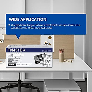 (3,500 Pages) TN-431 TN431 Toner Cartridge Compatible Replacement for Brother TN431BK Black Toner Cartridge MFC-L8610CDW MFC-L8690CDW HL-L9310CDW HL-L9310CDWT DCP-L8410CDW Printer, 1 Pack