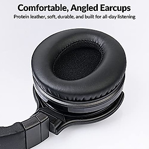 Silensys E7 PRO Active Noise Cancelling Headphones Bluetooth Headphones with Microphone Deep Bass Wireless Headphones Over Ear, Comfortable Fit, 30H Playtime for TV/Computer/Cellphone, Black