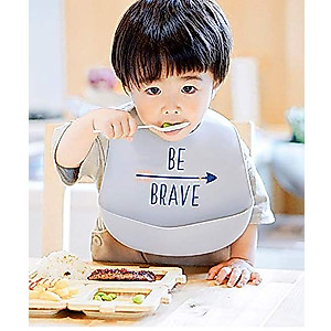 Hudson Baby Unisex Baby Silicone Bibs, Fox, One Size