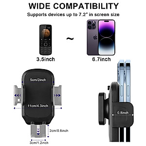 UYODM Golf Cart Magnetic Phone Holder Mount, Ultra Strength 6*N52 Magnets Cell Phone Caddy Compatible with EZGO Club Car Yamaha,Fit for Most Smartphone,Thick Case Friendly