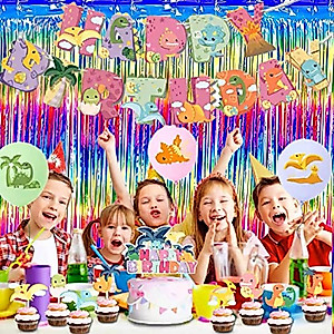 Rainbow Foil Fringe Curtain Backdrop Tinsel Photo Booth Props for Birthday Gay Pride Day Circus Bachelorette Wedding Engagement Bridal Shower Baby Shower Happy New Year Party Decorations - 2 Packs