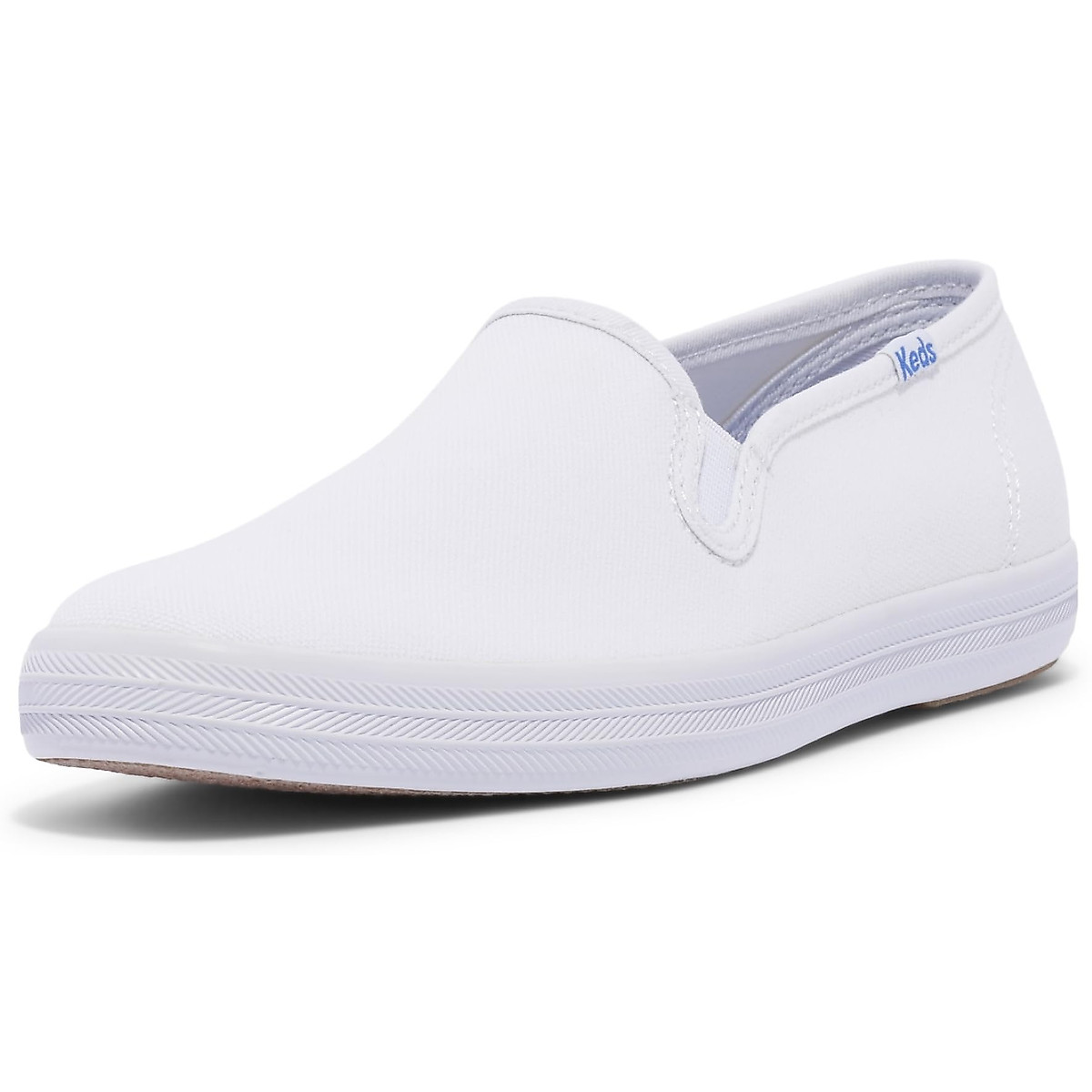 Keds Women's Champion Slip on Sneaker, White, 8