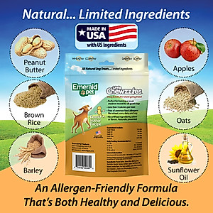 Emerald Pet Little Chewzzies Wheat Free Training Dog Treats — Healthy and Tasty Natural Dog Chews with Real Meat or Peanut Butter — Limited Ingredient Dog Treats Made in The USA — Peanut Butter, 5 oz