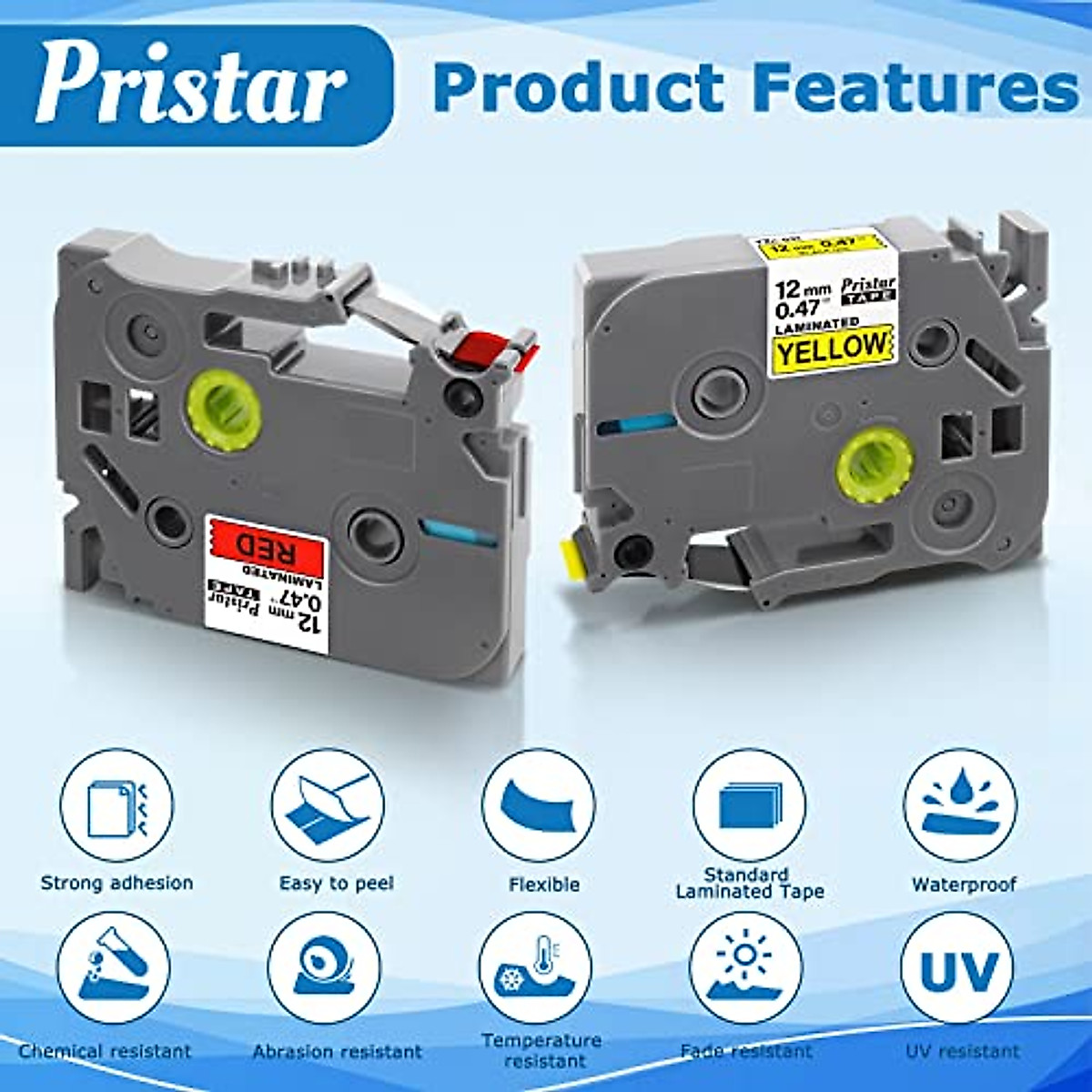 6X Compatible Label Tape for Brother TZe-231 TZ-231 TZe-431 TZe-531 TZe-631 TZe-731 TZe 12mm 0.47 Laminated Label Maker Tape for Brother PT D220 D210 D600 D215e H111 H110 D200 P700 H100 2040 1280