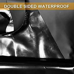 ELEBOX Waterproof Oil Proof Bib Apron Utility Apron Chemical Resistant Apron with Sleeve Work Apron Ultra Lightweight