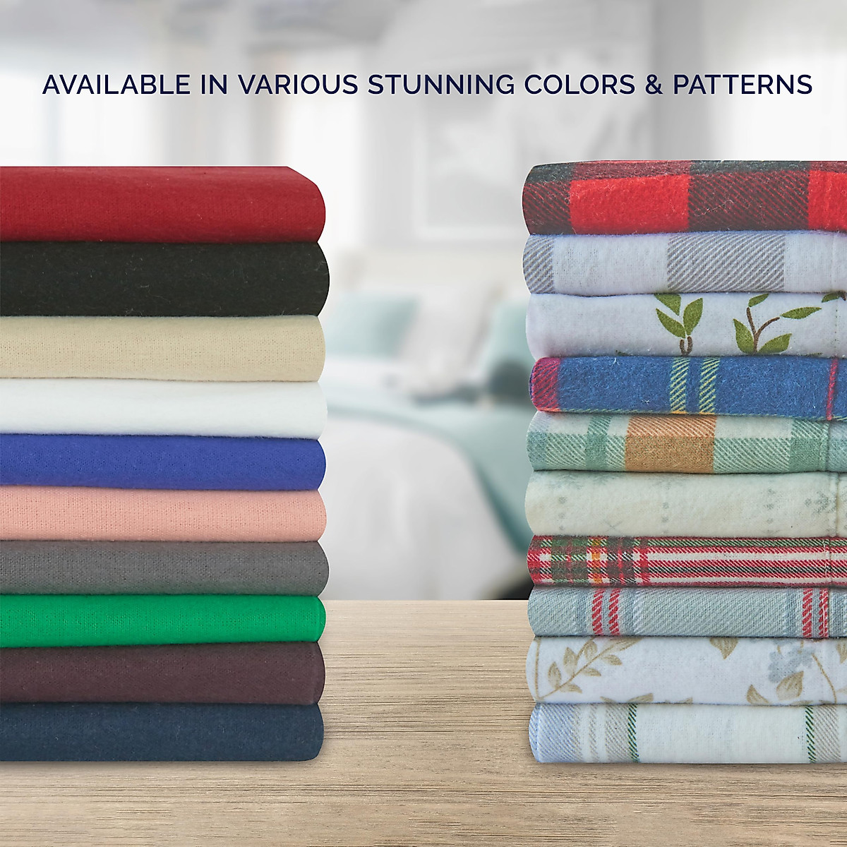 Elegant Comfort Soft 4-Piece 100% Turkish Cotton Flannel Sheet Set - Premium Quality, Deep Pocket Fitted Sheet, Ultra Soft, Cozy Warm Flannel Sheets - Full, Burgundy