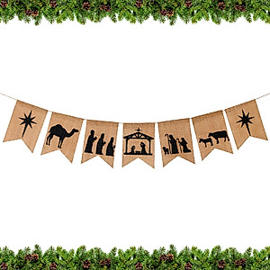 Nativity Banner Nativity Scenes Banner Manager Christmas Banner Christmas Banner Nativity Scenes for Christmas Indoor, Holy Family Nativity Scene, Christmas Decorations