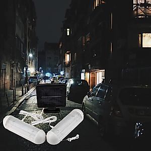 VLUOO Solar Powered Shed Light Rechargeable Split Solar Shed Lights with On Off Switch Indoor Solar Lights for Sheds Inside Solar Powered Lights for Garden, Greenhouse, Corridor