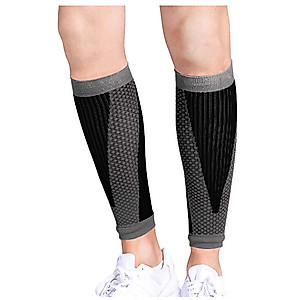 PURFUN Men Boys Compression Calf Shin Supports Slings Professional Arthritis Tendonitis Calf Leg Sleeve Socks Dance Yoga Team Sports Training Volleyball Calf Splints Supports Guard Protection Gear