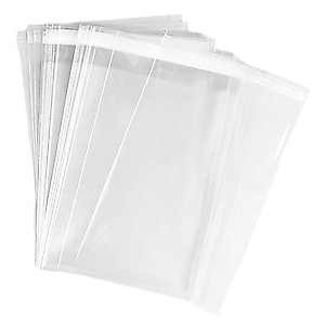 UNIQUEPACKING 100 Pcs 3x5 Clear Resealable Recloseable Cellophane/Cello Polypropylene Bags