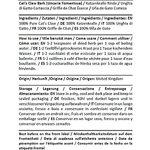 Herba Organica Cat's Claw Bark - Uncaria Tomentosa (50g)