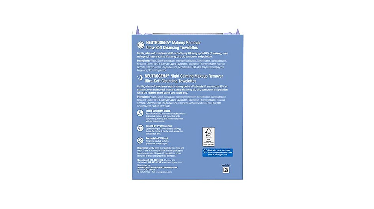 Neutrogena Day & Night Makeup Remover Wipes - Gentle
