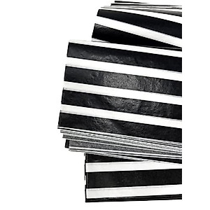 Premium Tissue Paper Black & White Stripes Tissue Paper 20 X 30-24 Sheet
