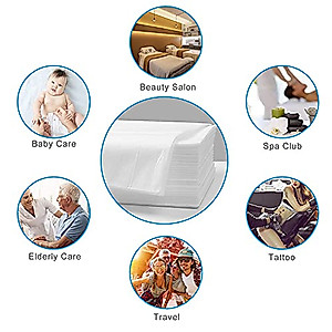 60Pcs Disposable Bed Sheets Non-Woven Fabric Massage Bed Cover Breathable Disposable Massage Table Sheets 31.5"X 75" for Spa, Massage,Beauty Salon, Hotels