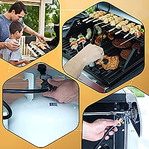 Propane Link 5FT Propane Hose Adapter 1lb to 20lb - Propane Adapter Hose for Weber/Coleman/Blackstone Grill Smoker Camping Stove & Larger Propane Tank, Mr Buddy Heater Adapter Hose with Plumber Tape