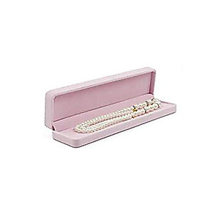 BroKet Jewelry Storage Box Display Storage Case Velvet Presentation Jewelry Ring Necklace Bracelet Storage Display Box Case Gift Black Necklace Box#