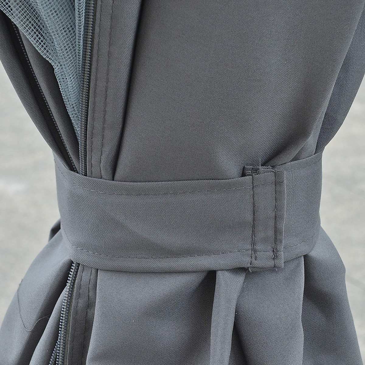 Outsunny 10' x 13' Outdoor Patio Gazebo with Sloping Polycarbonate Roof, Durable Aluminum Frame, & Netting Curtain