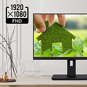 Acer Vero BR247Y bmiprx 23.8” FHD IPS Zero-Frame Monitor with Adaptive-Sync | 75Hz Refresh Rate | 4ms | EPEAT Silver | Made with Post-Consumer Recycled (PCR) Material (Display Port, HDMI 1.4 & VGA)