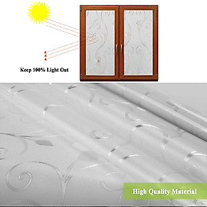 3D Flower Privacy Window Film,Frosted Decorative Glass Door Film,No Adhesive Stained Glass Window Decor,Static Cling Heat Control Anti UV for Home and Office,35 inches by 157 inches