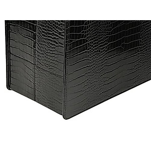 HofferRuffer Magazine Basket Holder, Foldable Magazine Rack, Document File Holder Organizer, File Folder, Newspaper Storage Bin Organizer for Home or Office, Home or Office (Black)