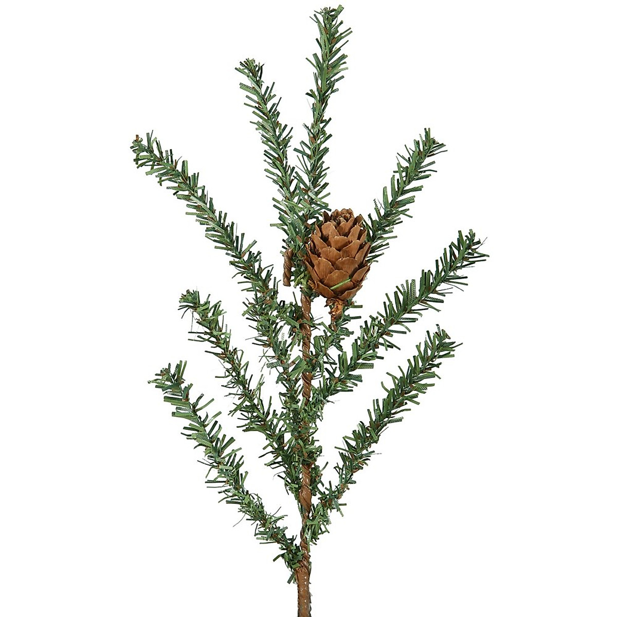Vickerman 1.5 foot tall Caramel Pine Artificial Christmas Tree Unlit, Seasonal Indoor Home Decor with Decorative Burlap Base - Featuring Decorative Pine Cones