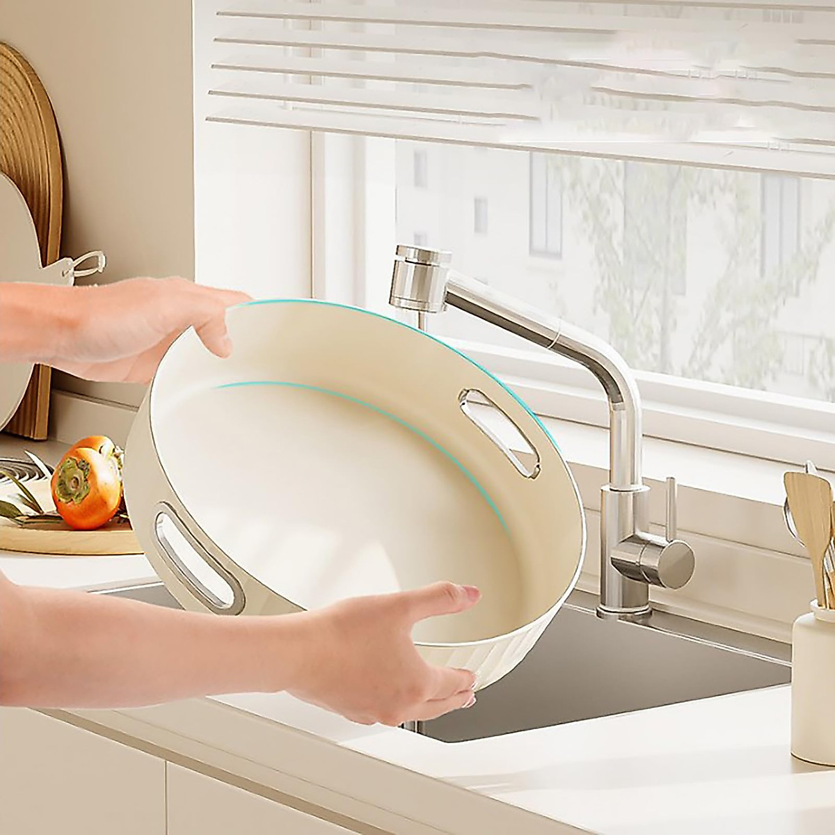 Lazy Susan Organizer, 360° Rotating Storage Tray Makeup Perfume Organizer Multifunctional PP Rotatable Kitchen Storage Tray Large Capacity Desktop Organizer Tray