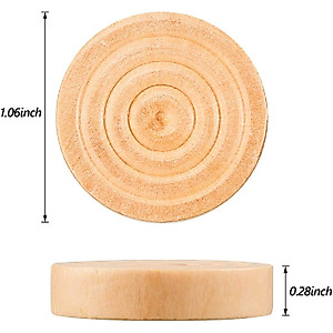 48 Pieces Wooden Checkers 1.06 Inch Wooden Checkers Pieces with Stackable Ridge in Drawstring Storage Pouch Red Black Dark Brown Wood Color (Dark Brown, Natural Color)