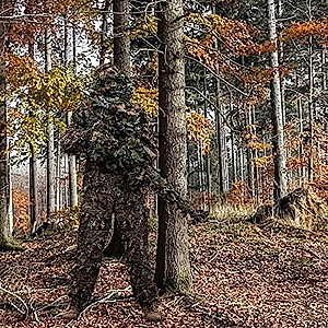 Anyoupin Ghillie Suit, Camo Suit Woodland Camouflage Clothing Military Clothes and Pants for Hunting,Shooting, Airsoft, Wildlife Photography or Halloween