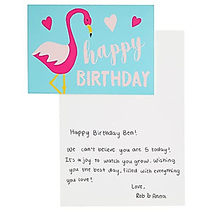 Best Paper Greetings 48 Pack Assorted Happy Birthday Cards for Kids with Unicorn, Flamingo, Monster, and Fox Designs (4x6 In)