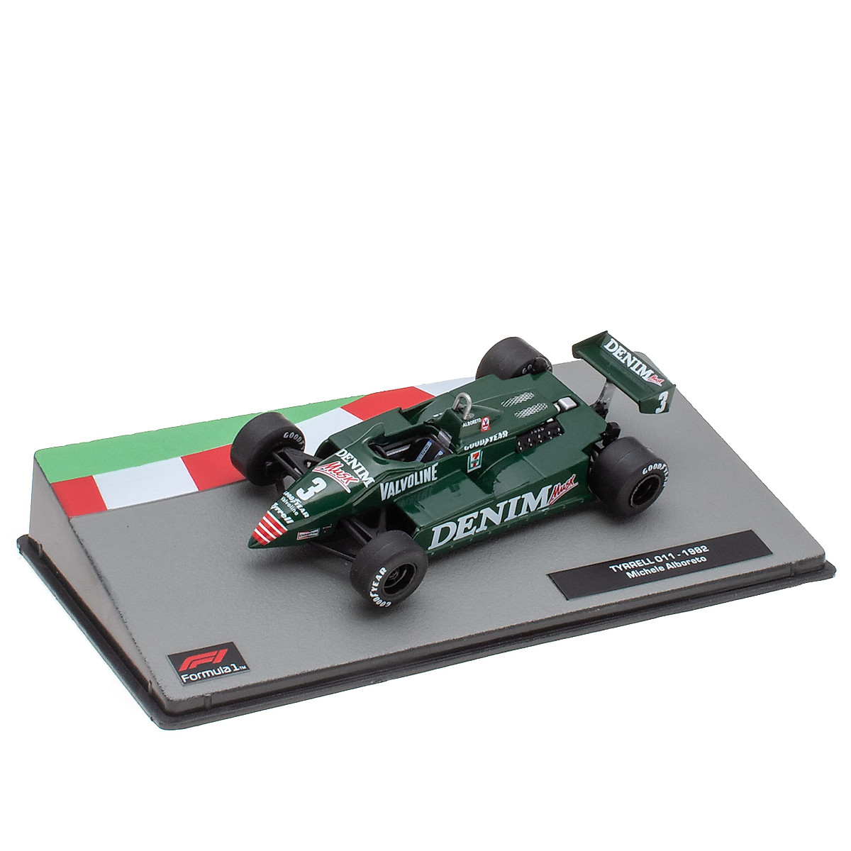 OPO 10 - Miniature car Formula 1 1/43 Compatible with Tyrrell 011 - Michele Alboreto - 1982 - F1 FD046