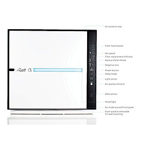 RabbitAir MinusA2 Ultra Quiet HEPA Air Purifier - Stylish, Efficient and Energy Star (SPA-780A, White, Germ Defense)
