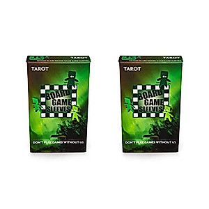 2 Packs Arcane Tinmen Non-Glare Board Game Sleeves 50 ct Tarot Size Card Sleeves Individual Pack
