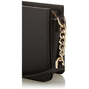 Calvin Klein Hayden Saffiano Organizational Crossbody, Black/Gold